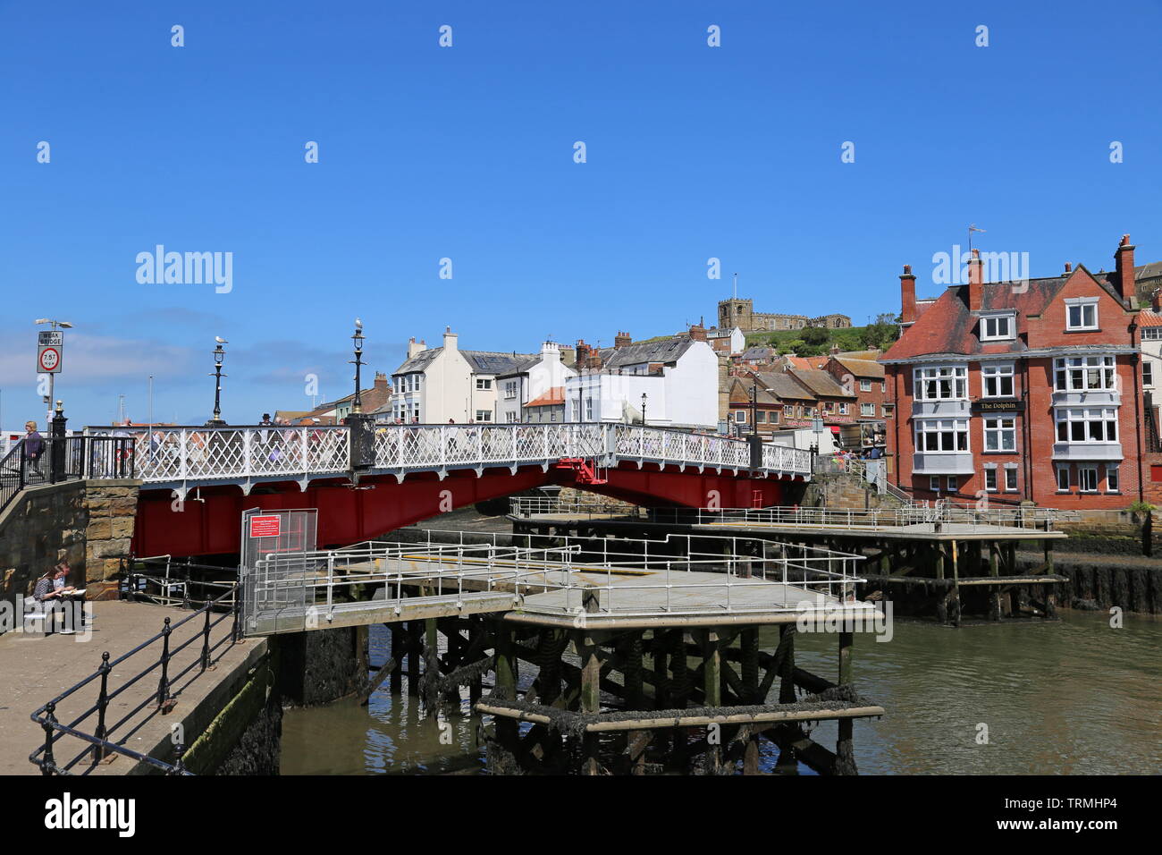 Swing Bridge and The Dolphin Hotel, Whitby, Borough of Scarborough ...