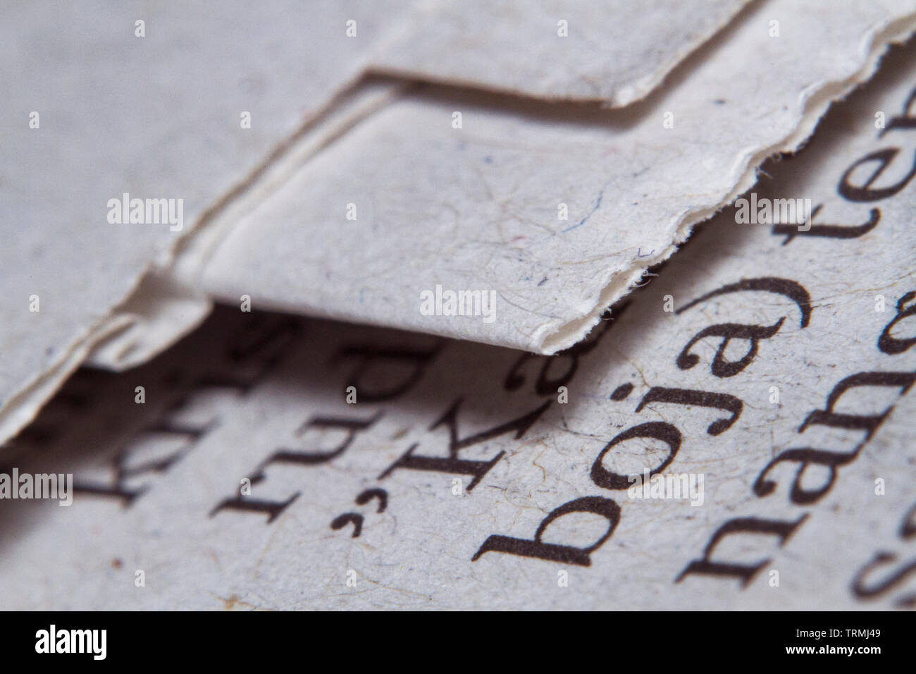Macro shots a newspaper closeup picture Stock Photo - Alamy