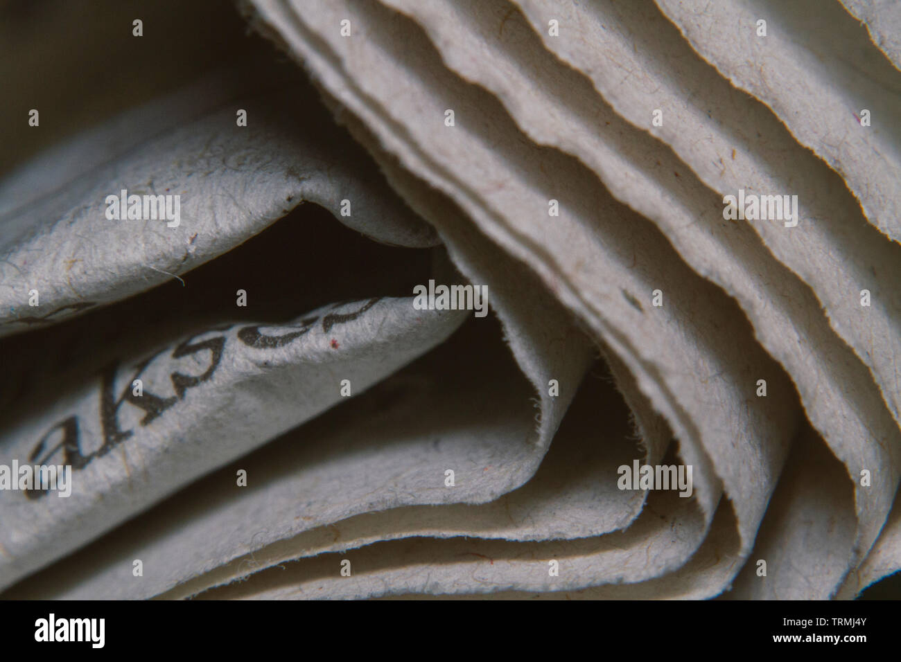 Macro shots a newspaper closeup picture Stock Photo - Alamy