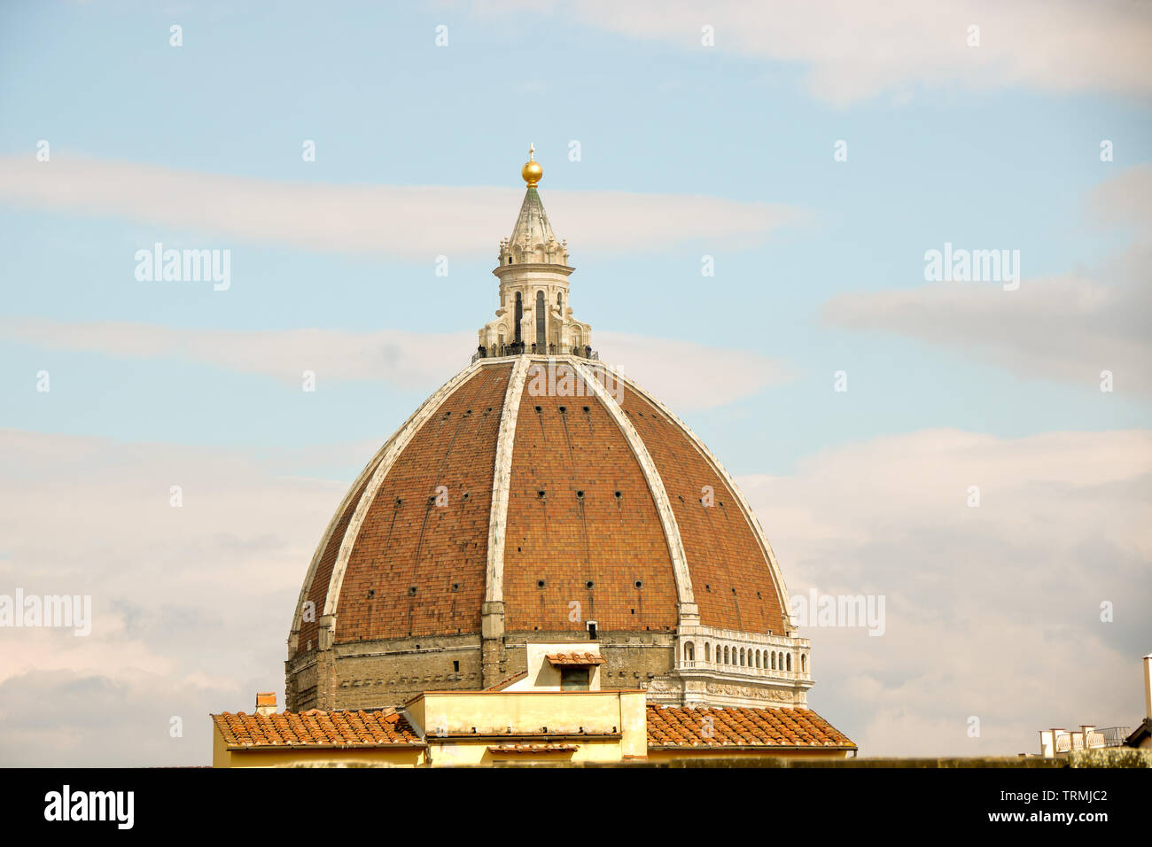 The Dome of Florence Cathedral designed by Filippo Brunelleschi as seen ...