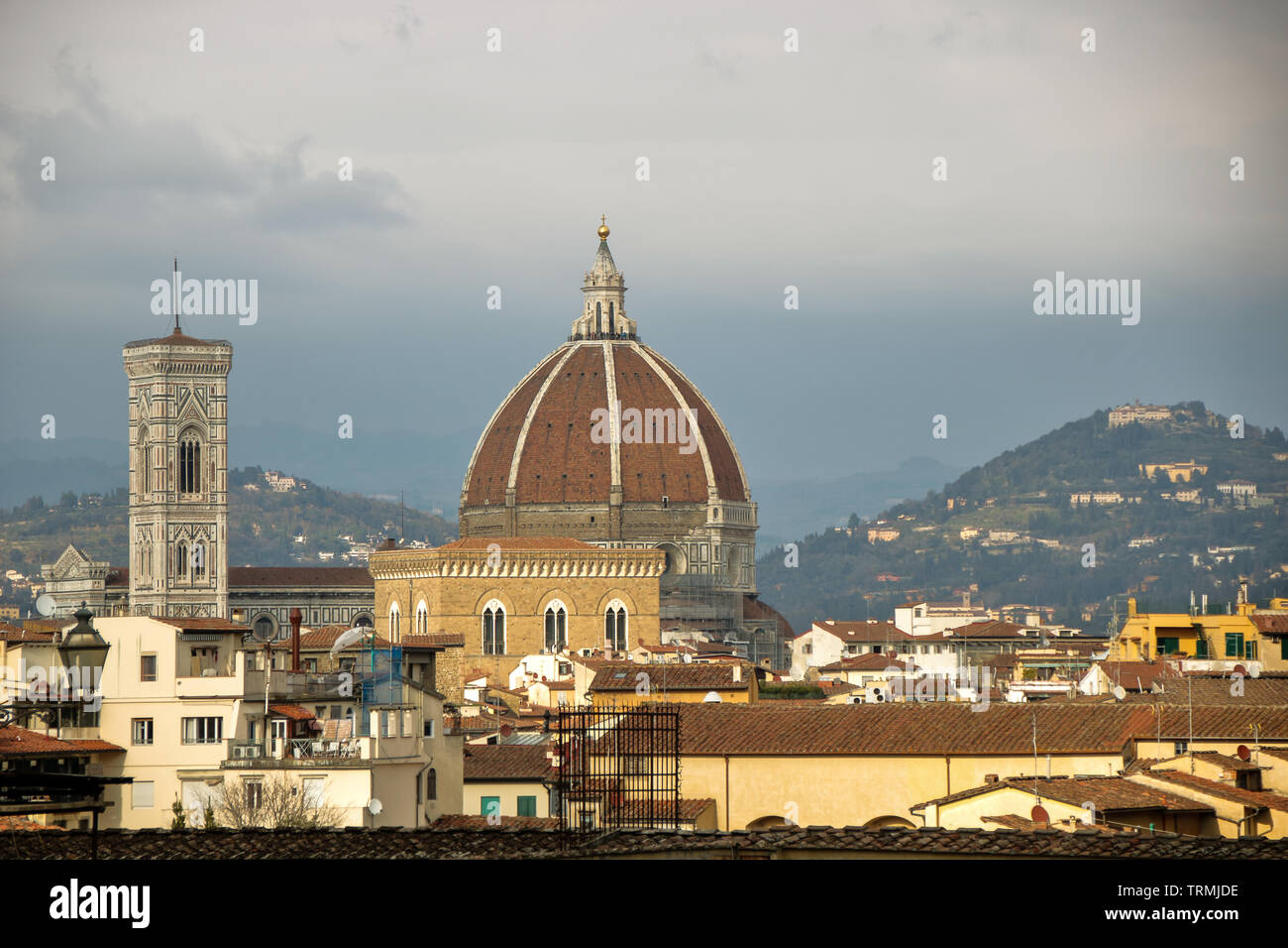 The Dome of Florence Cathedral designed by Filippo Brunelleschi as seen ...