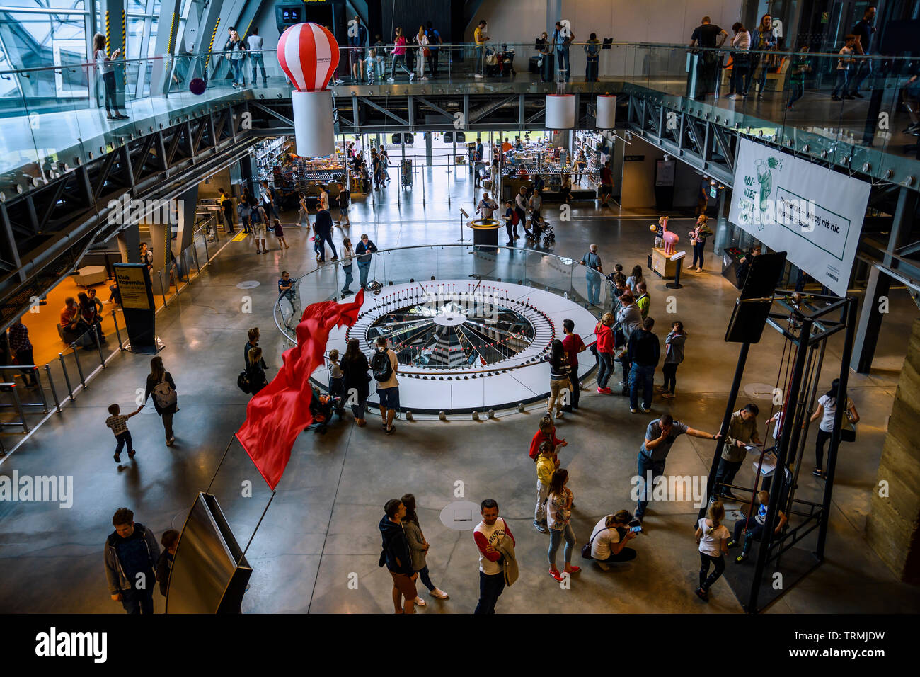 The Foucault pendulum in Copernicus Science Museum with scientific ...