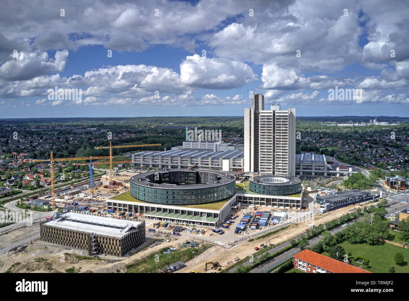 Aerial view of Herlev Hospital located on Zealand, Denmark Stock Photo ...