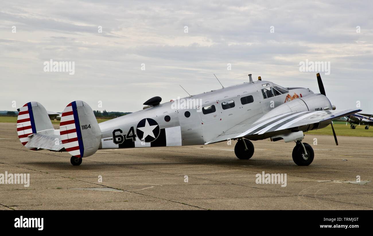 Beech 3TM Expeditor (G-BKGL) at the Daks over Normandy airshow on the ...