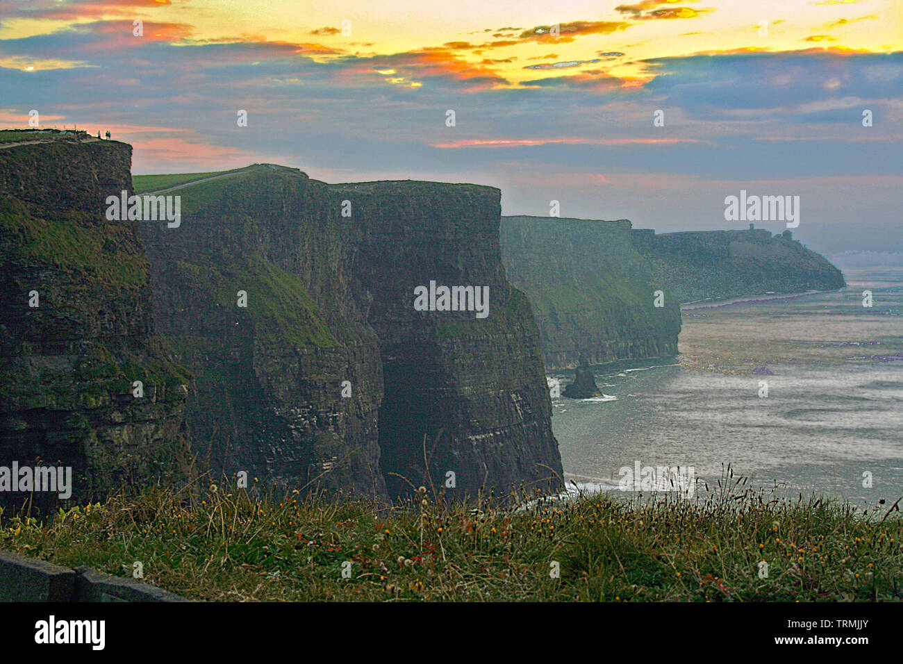 Cliffs of Moher at sunset, Ireland Stock Photo - Alamy