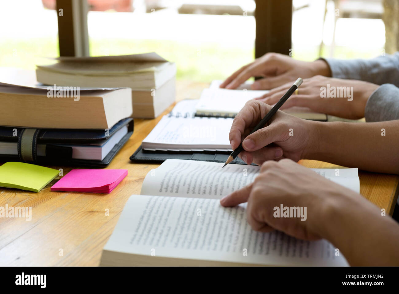 Students teaching and learning subject additional .Education concept ...