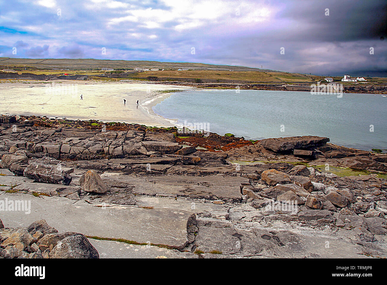 Sandy beach at Inishmore, Aran island, Ireland Stock Photo - Alamy