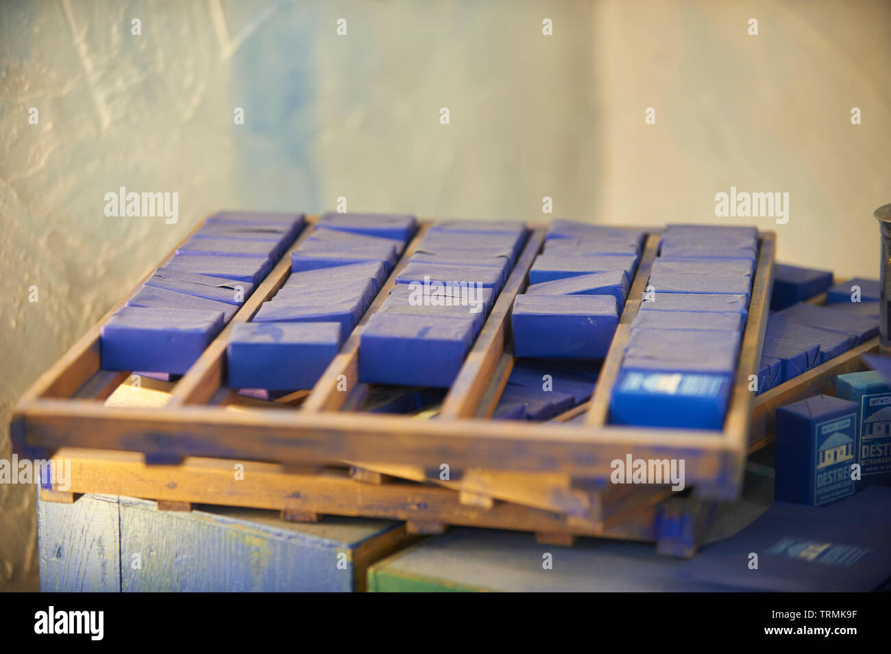 Dolly Blue or Ultramarine blue or Prussian blue, used for whitening ...