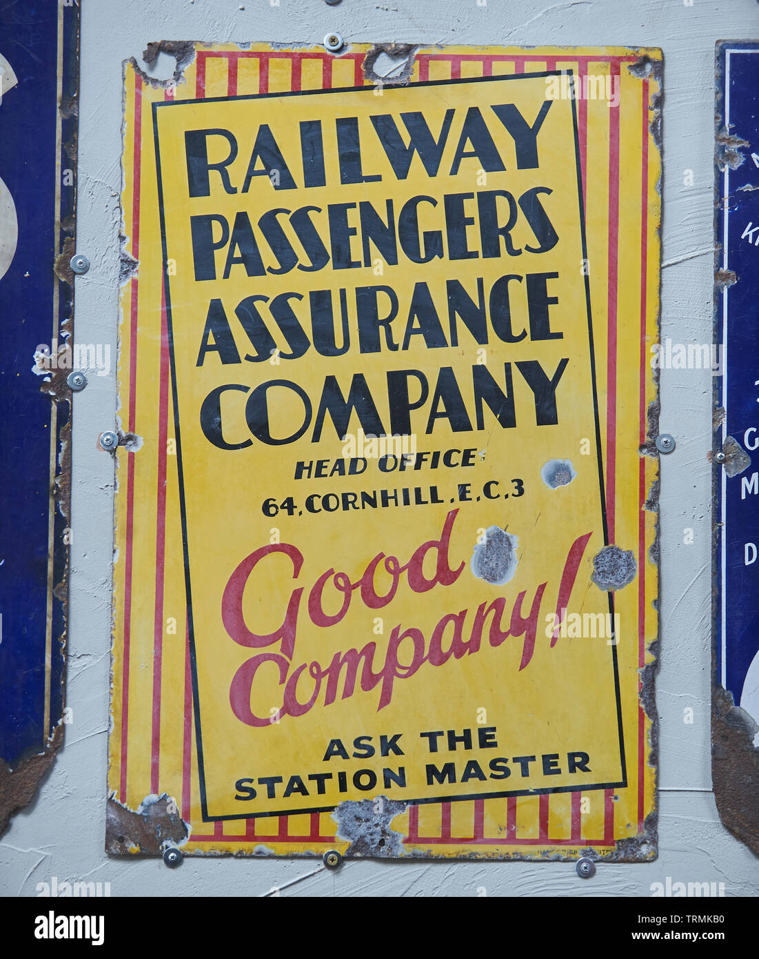 Vintage enamel advertising signs on display at the Lakeland Motor ...