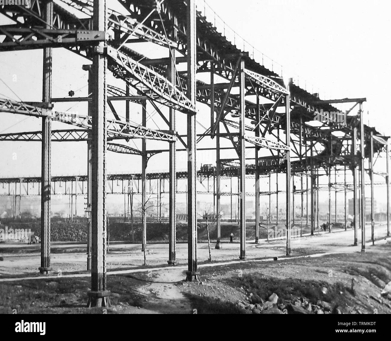 ESteam train on the Elevated Railroad, New York, USA Stock Photo - Alamy