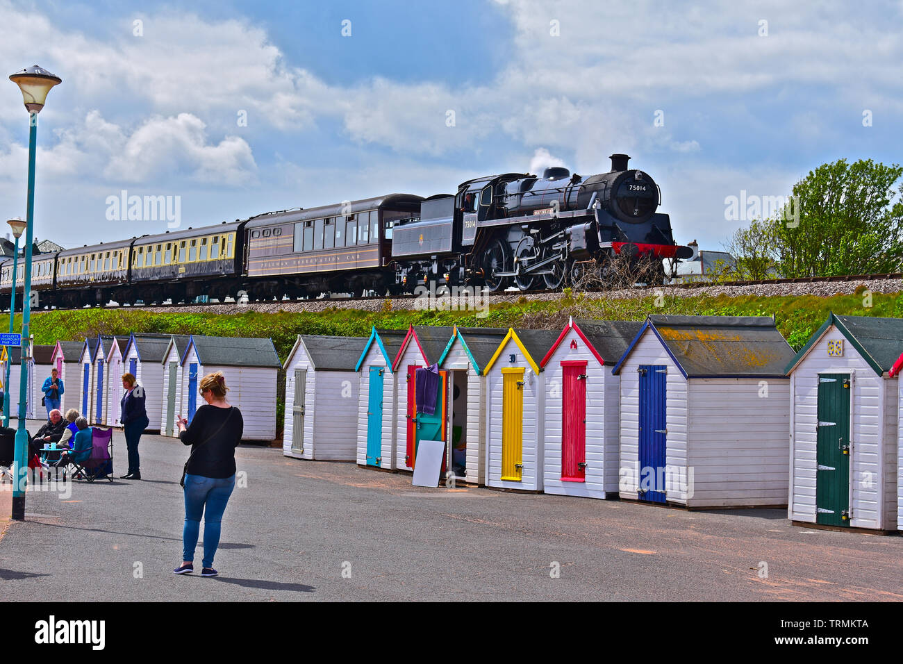 Engine No.75014 'Braveheart' of the Dartmouth Steam Railway, steams ...