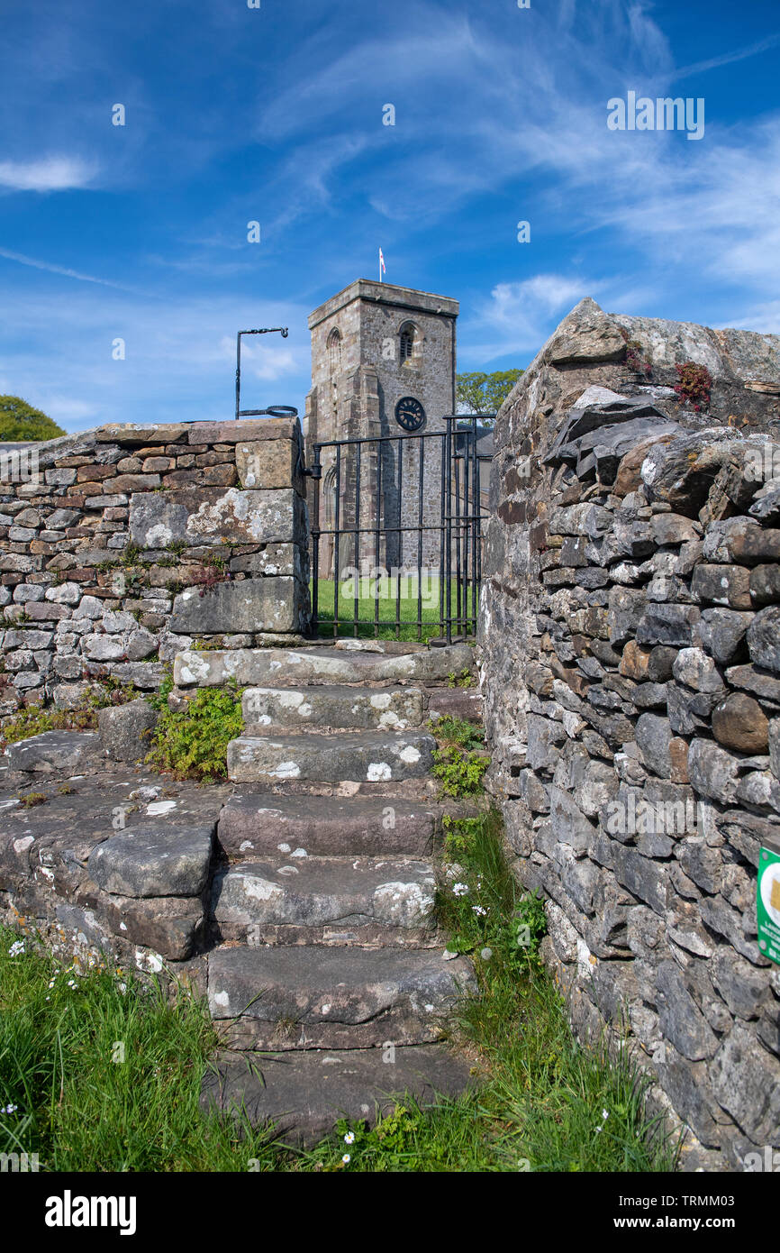 st Andrew's Church, Slaidburn, in the Forest of Bowland, Lancashire, UK ...