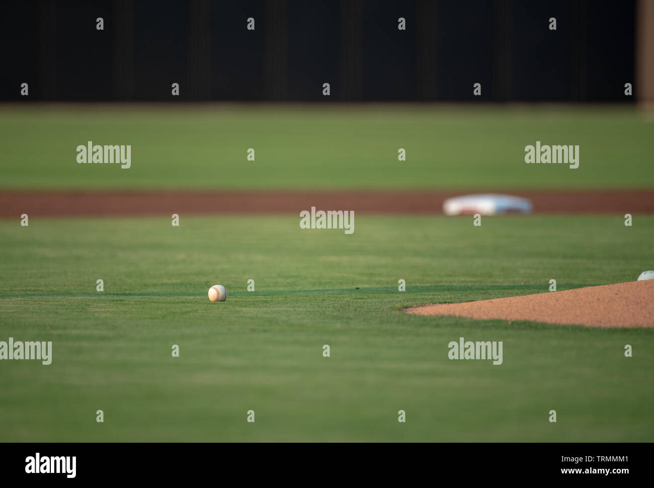 Baseball on the in field Stock Photo - Alamy