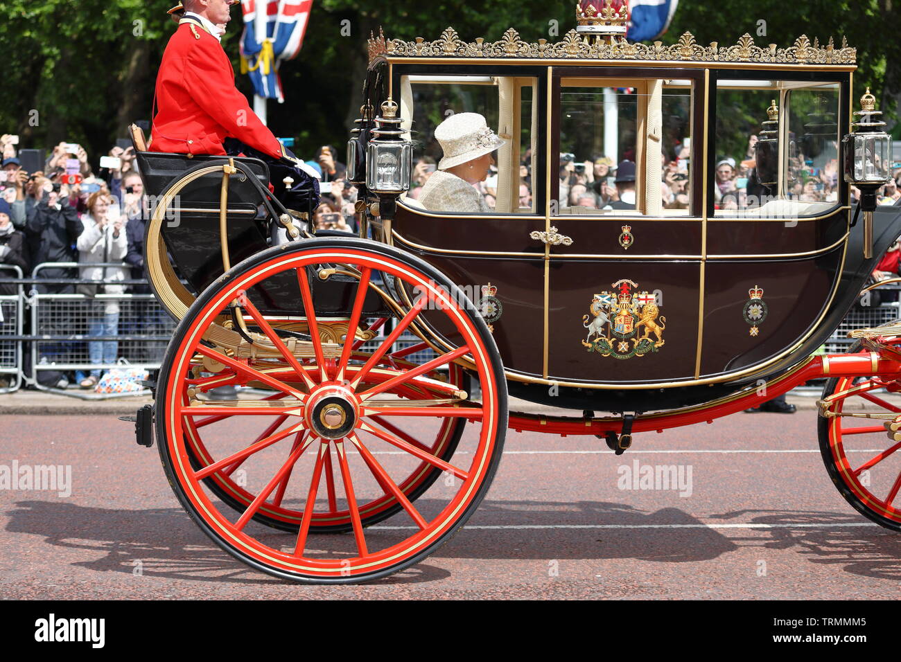 Trooping the Colour parade 2019 in London, UK. Queen's 93rd birthday ...