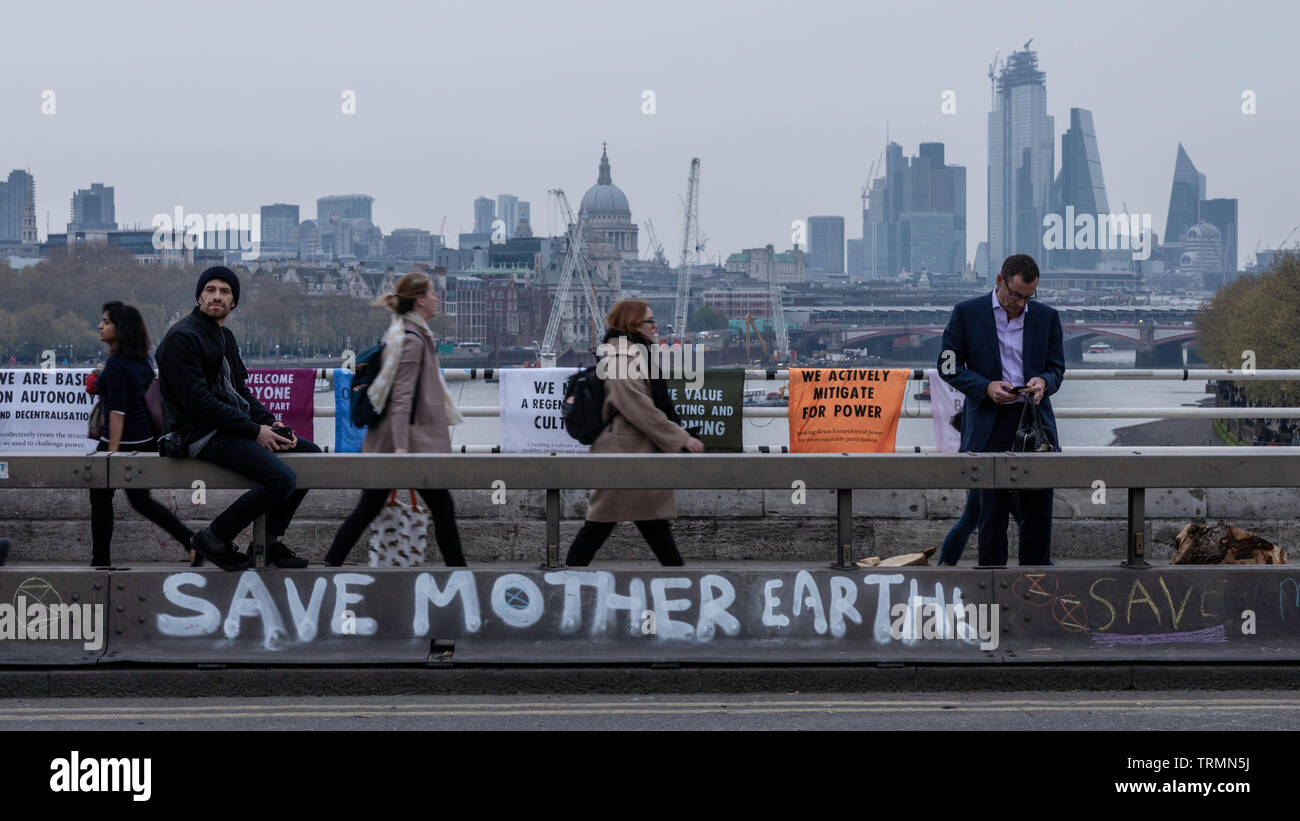London protest about saving our beautiful planet Stock Photo - Alamy