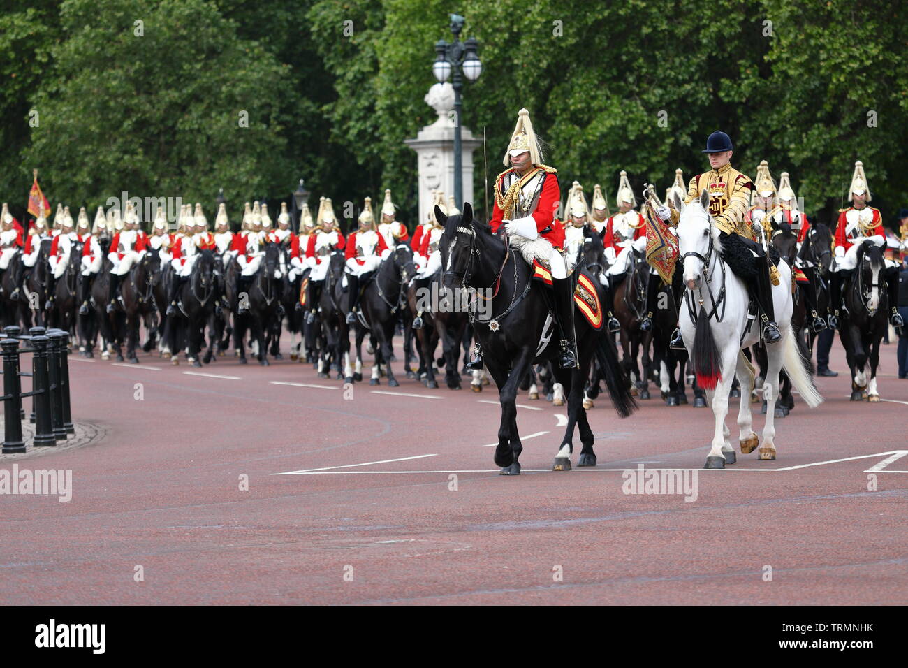Trooping the Colour parade 2019 in London, UK. Queen's 93rd birthday ...