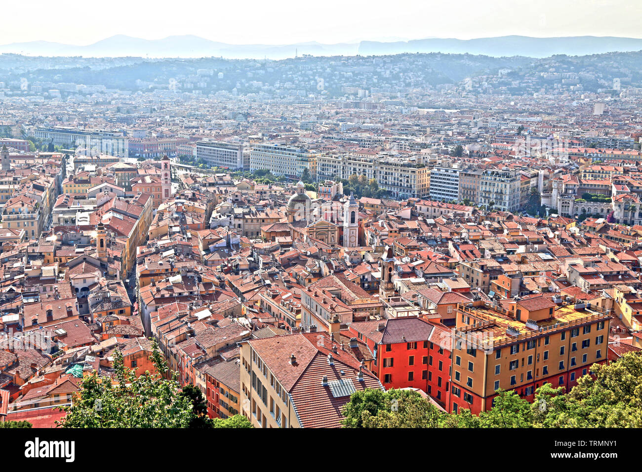 The French Riviera city of Nice, beautiful view from above Stock Photo ...