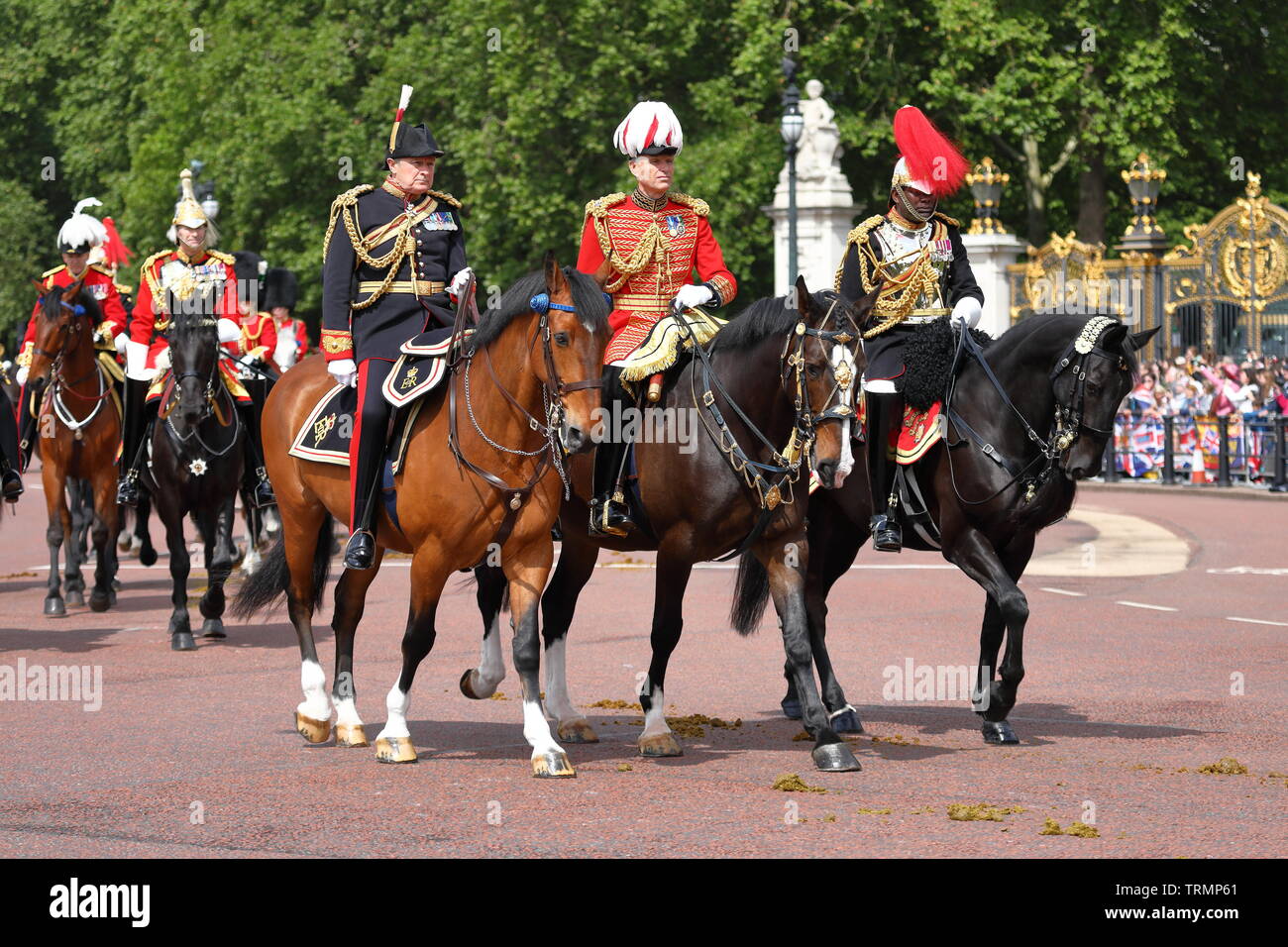 Trooping the Colour parade 2019 in London, UK. Queen's 93rd birthday ...