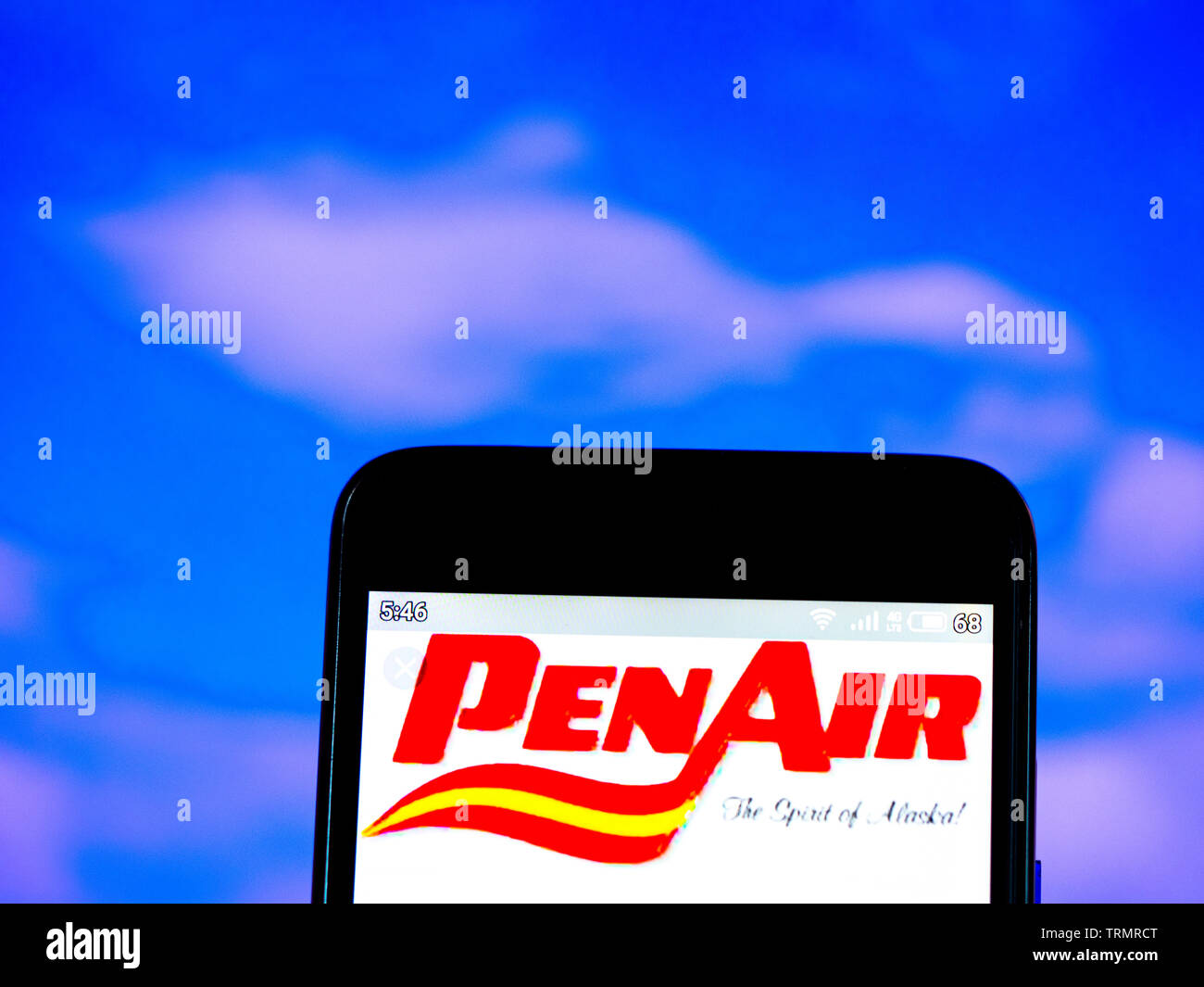 In this photo illustration the Peninsula Airways, operating as PenAir ...
