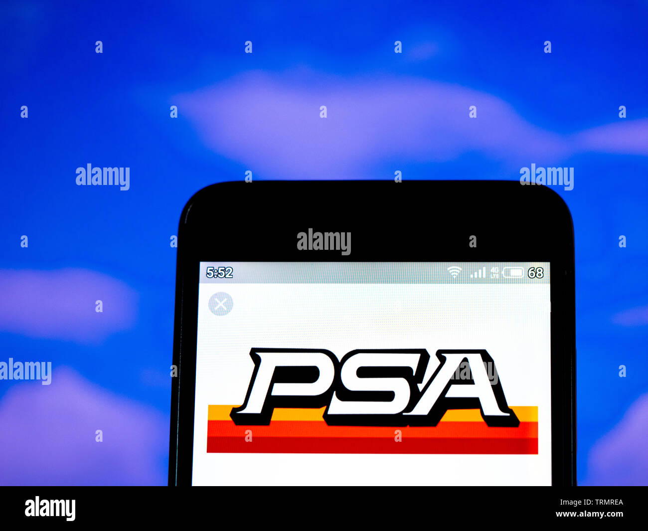 In this photo illustration the PSA Airlines logo is seen displayed on a ...