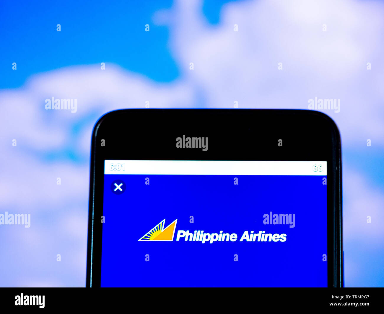 In this photo illustration the Philippine Airlines logo is seen ...