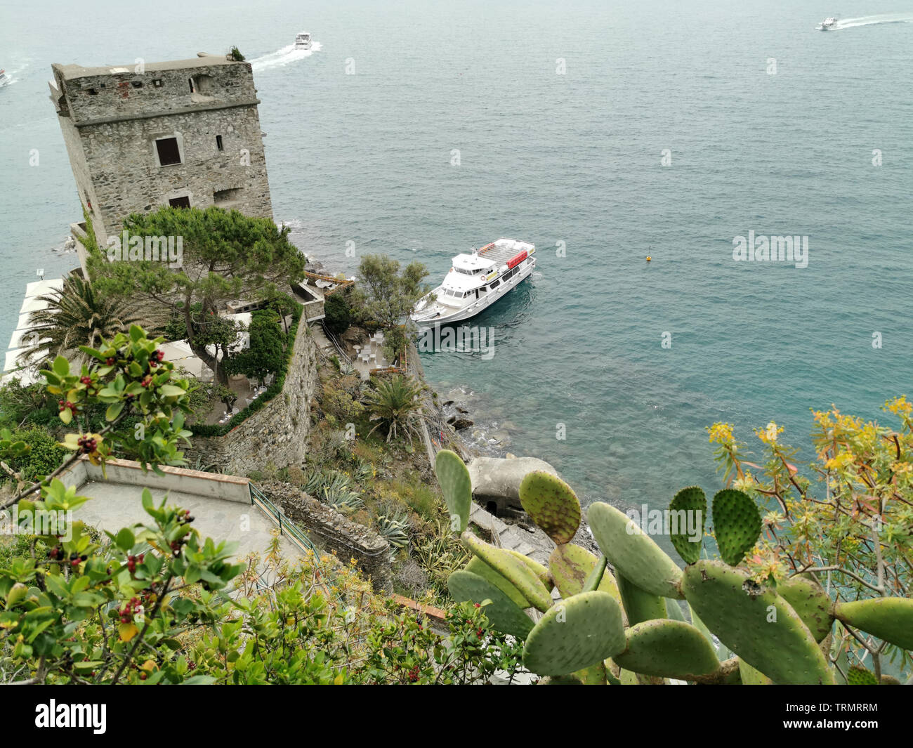 Pictoresque village of cinque terre italy aerial view panorama Stock ...