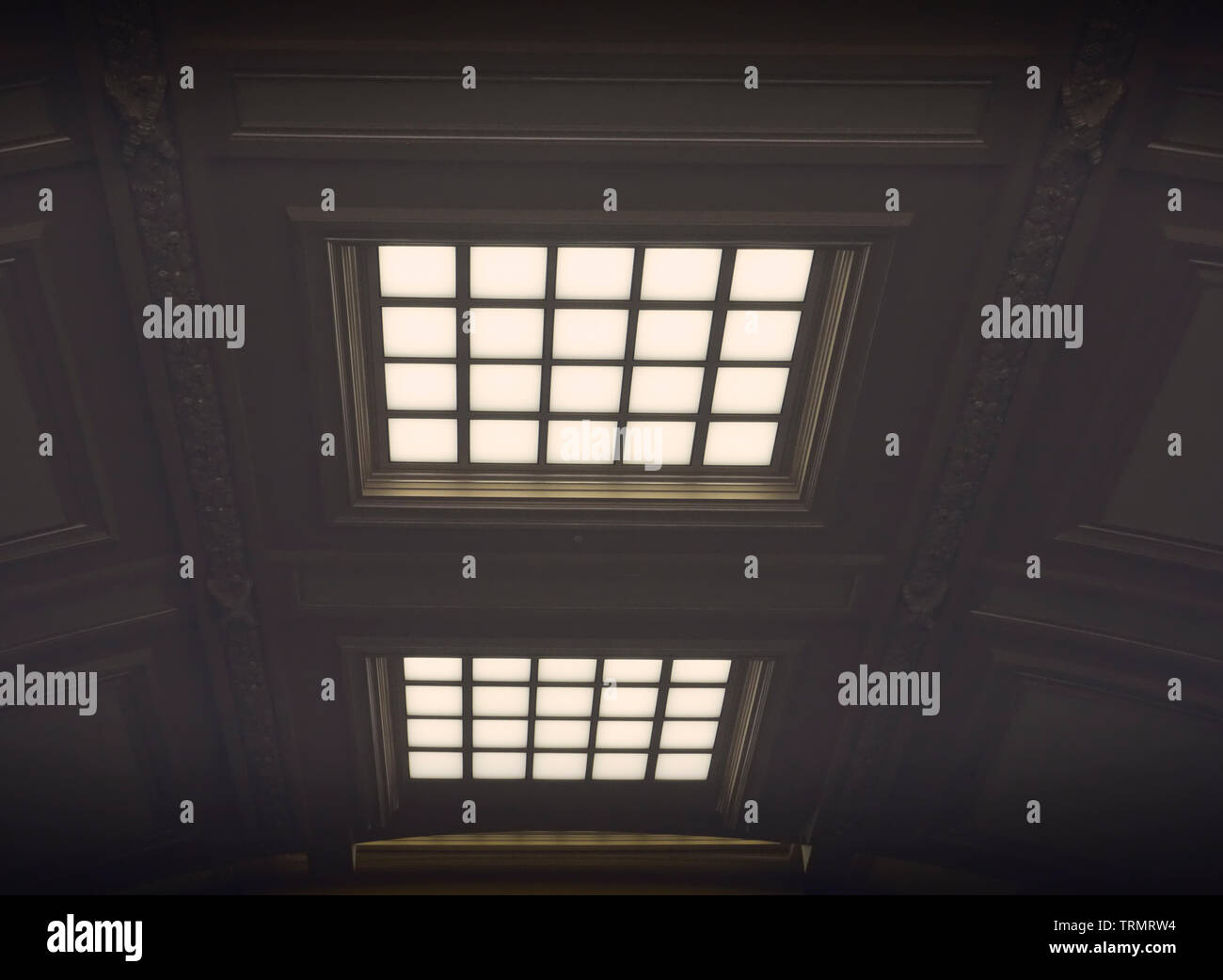Olden style skylight windows in theatre Stock Photo - Alamy