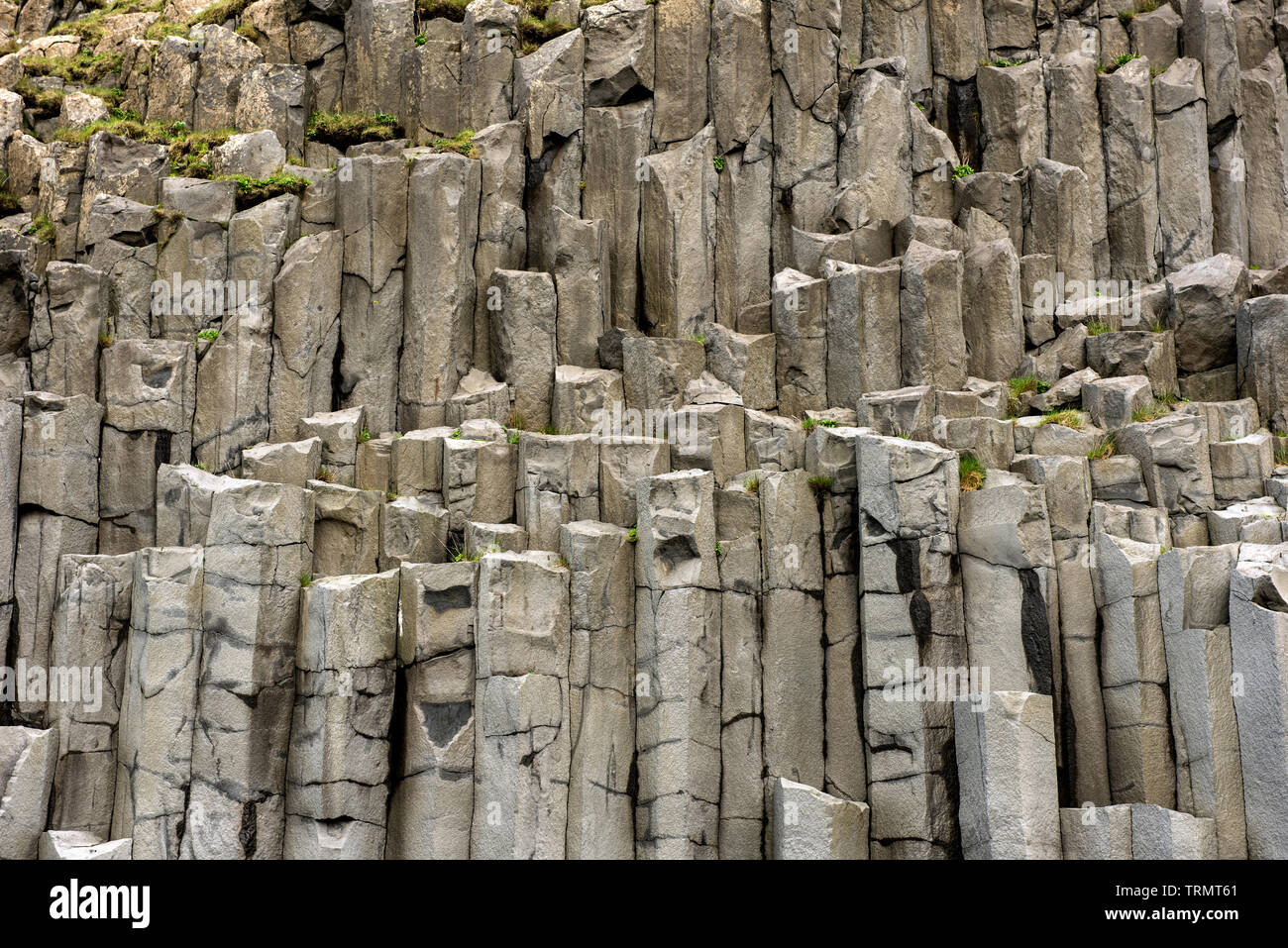 Black basalt column formation in Vik, Iceland Stock Photo - Alamy