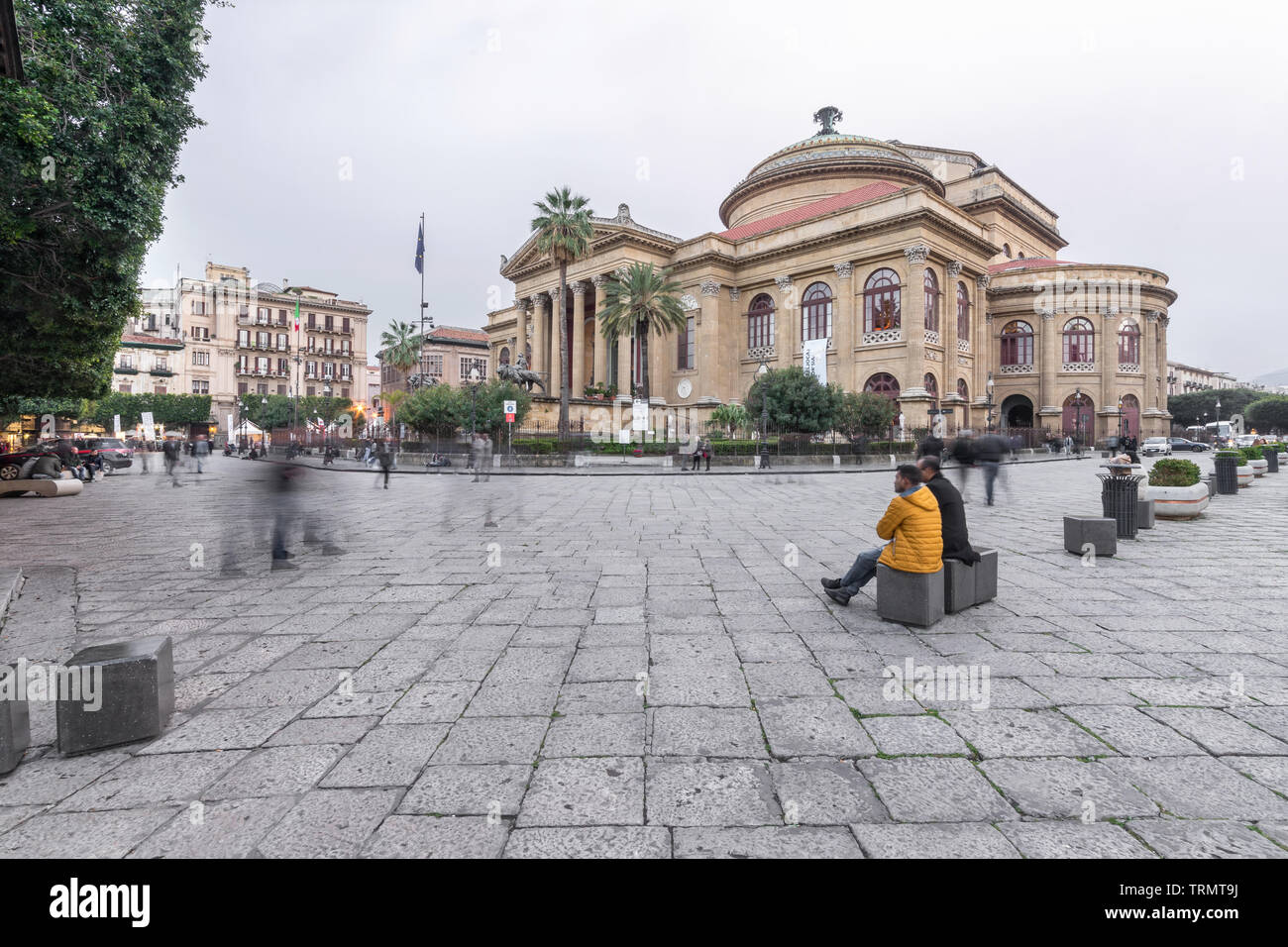 Teatro Massimo or Massimo Theatre opera house in daylight in Piazza ...