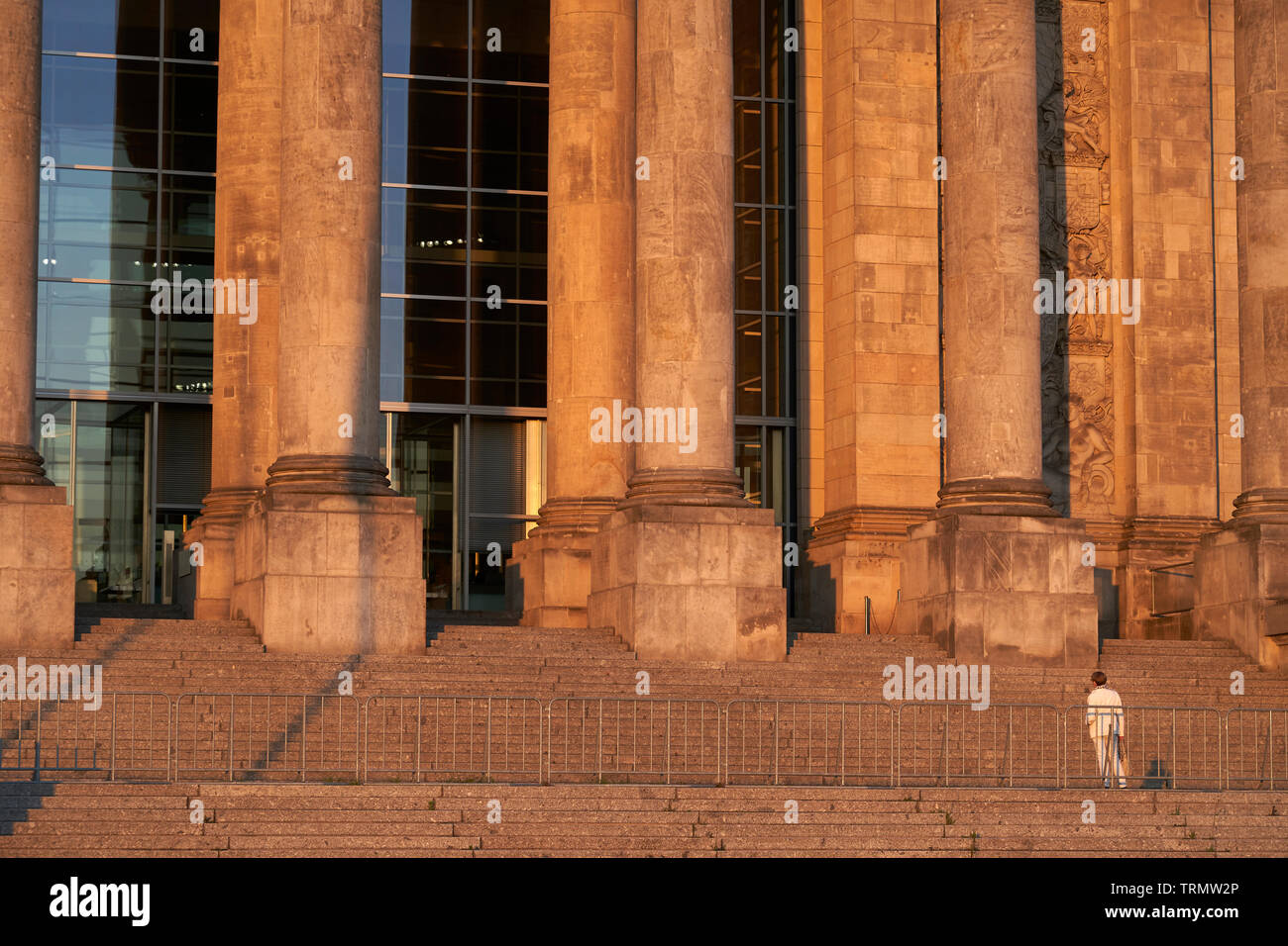 Facade of the Reichstag, a building designed by architect Paul Wallot ...