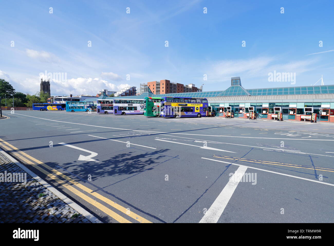 Buses at Leeds Bus Station Stock Photo - Alamy