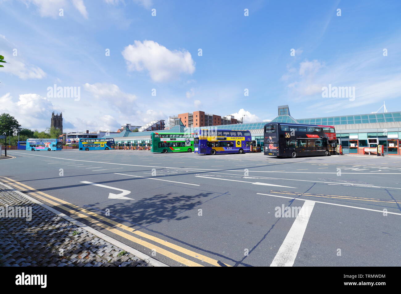 Buses at Leeds Bus Station Stock Photo - Alamy