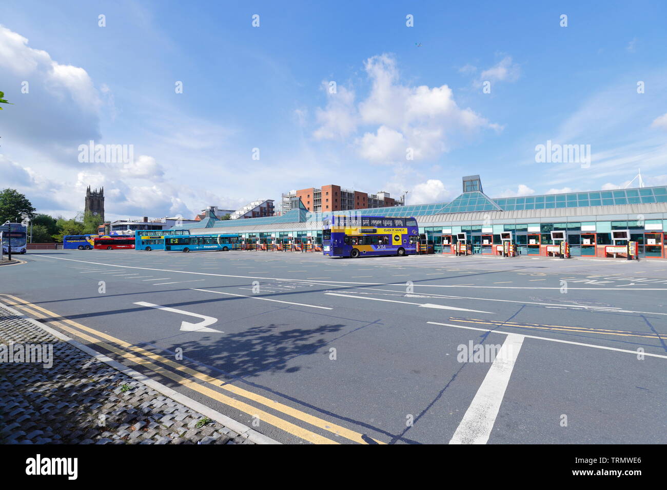 Buses at Leeds Bus Station Stock Photo - Alamy