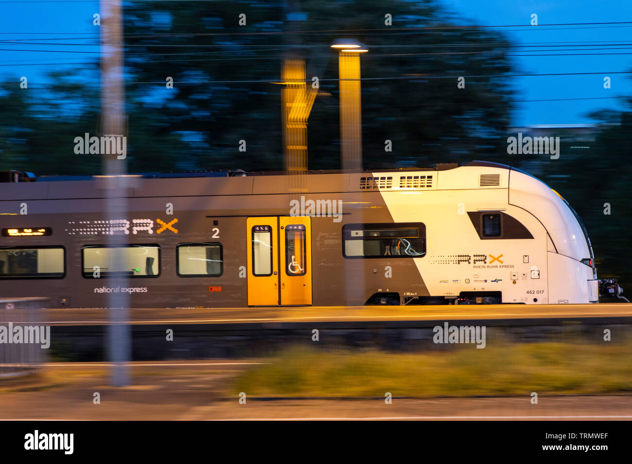 Regional Express Rhine-Ruhr, RRX, the new train on the track, the cars ...