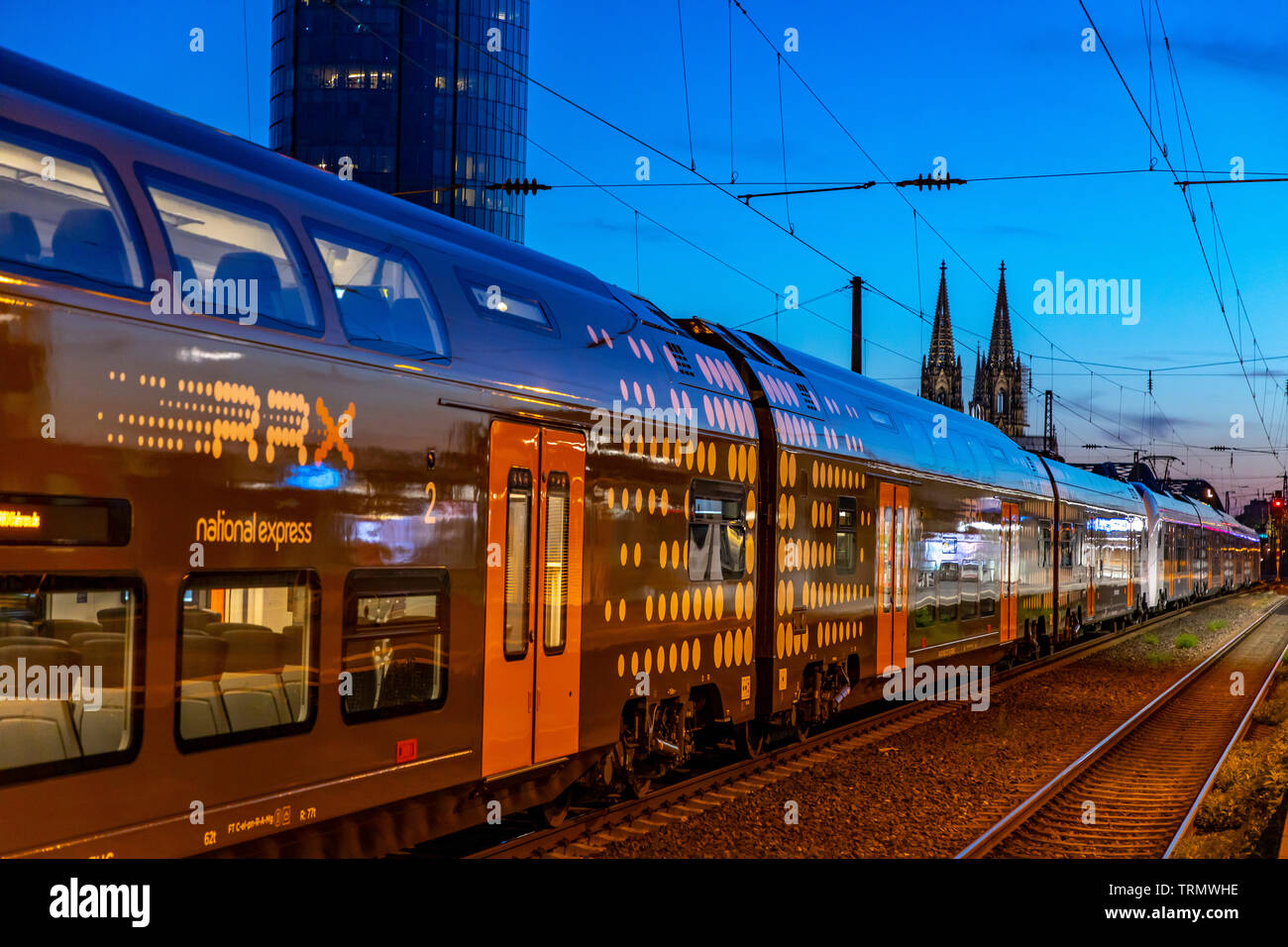 Regional Express Rhine-Ruhr, RRX, the new train on the track, the cars ...