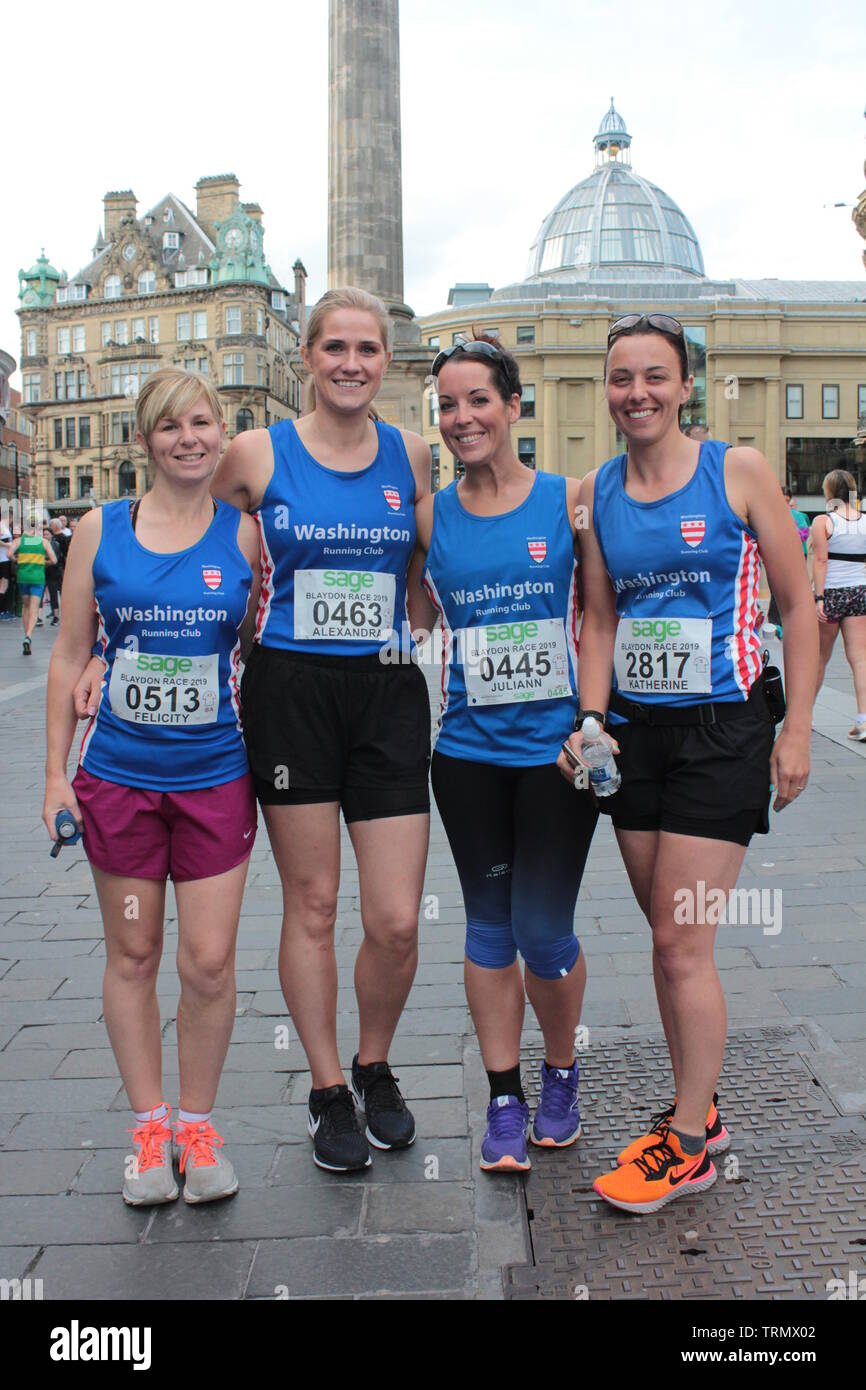 Newcastle upon Tyne, UK. 9th June, 2019. 157th Blaydon Race. The 1862 ...
