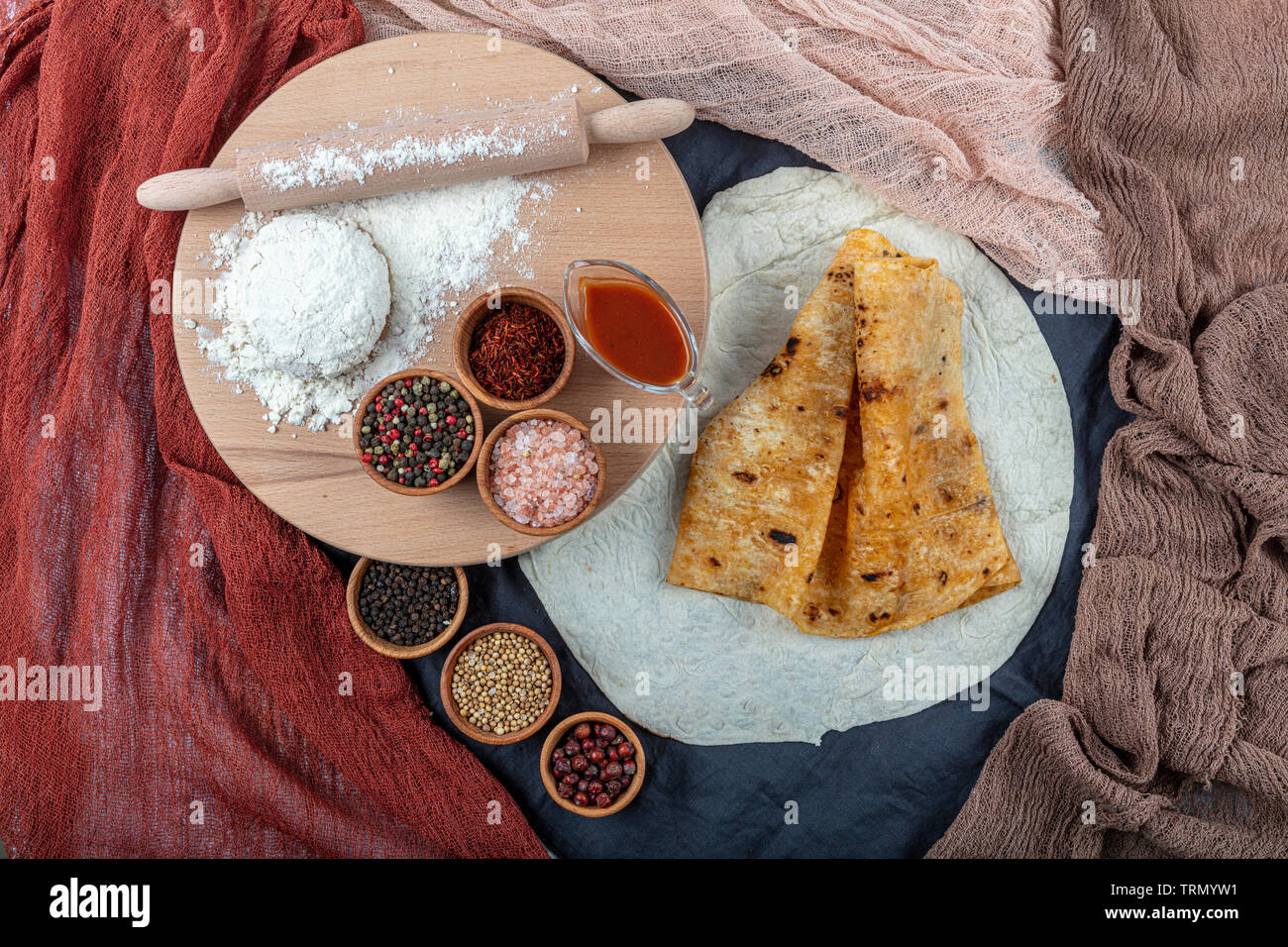 Thin yufka bread hi-res stock photography and images - Alamy