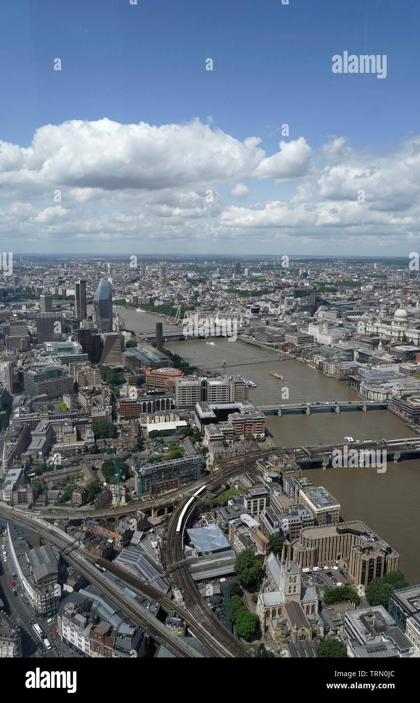 Aerial view of London from the Shard, London Stock Photo - Alamy