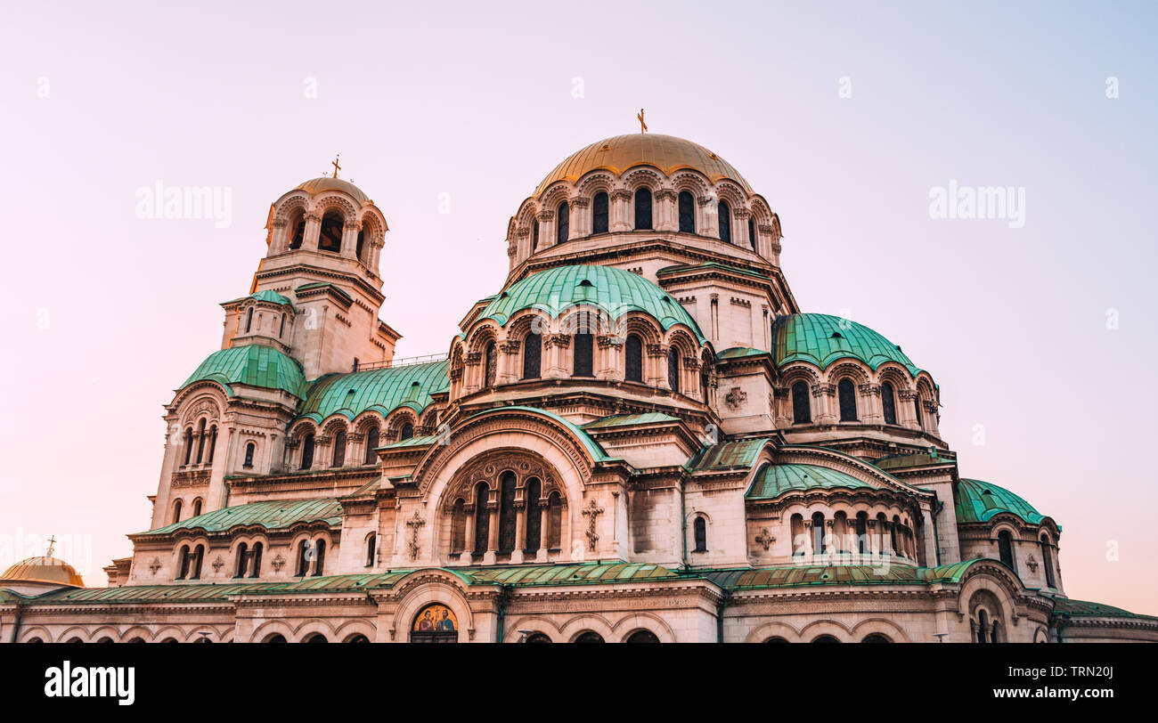 alexander nevsky cathedral iconic church in sofia Stock Photo - Alamy