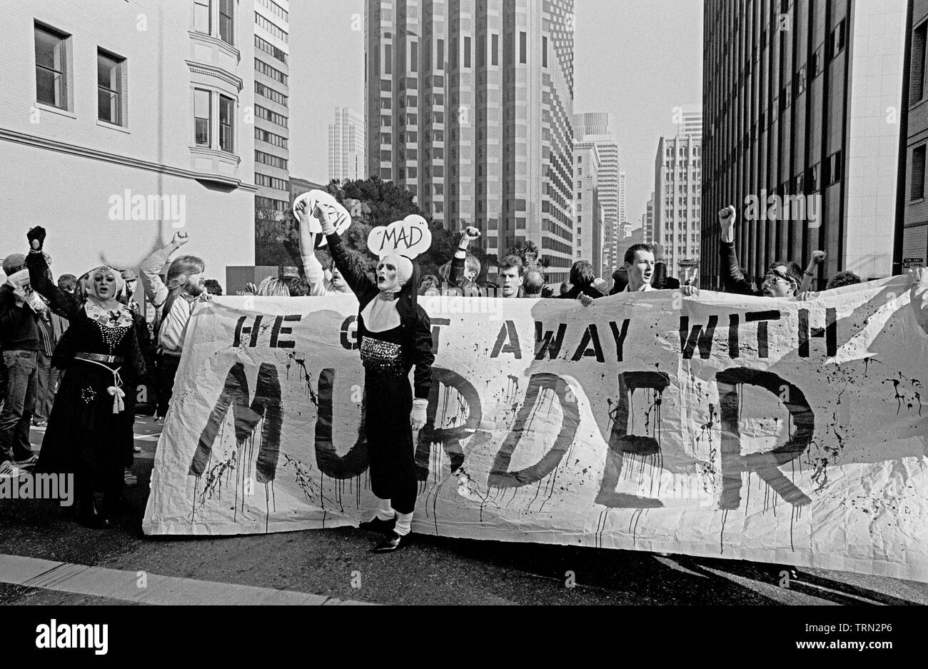 protesters of the Dan White sentence in the assassination of Mayor ...