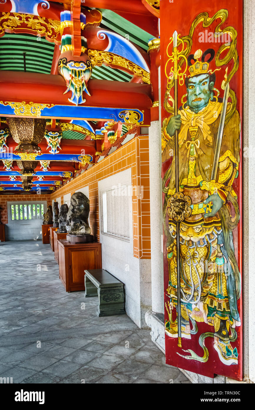 Singapore - Dec 18, 2018: Famous Lian Shan Shuang Lin Temple in Toa ...