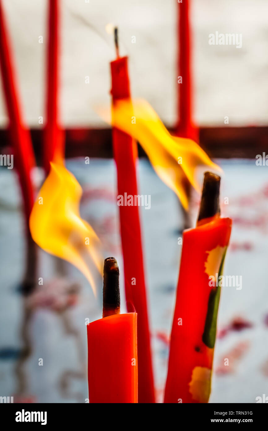 Singapore - Dec 18, 2018: Famous Lian Shan Shuang Lin Temple in Toa ...