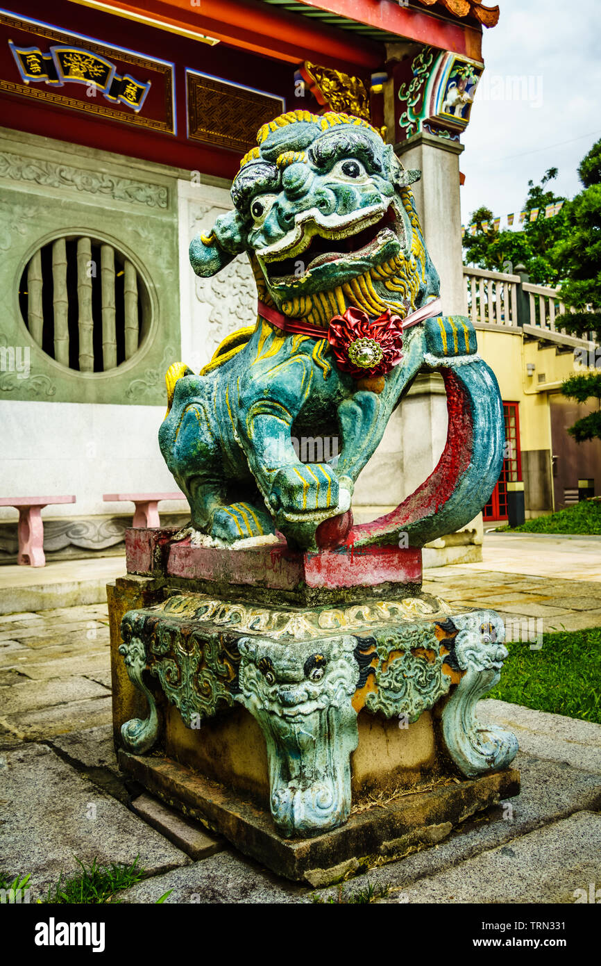Singapore - Dec 18, 2018: Famous Lian Shan Shuang Lin Temple in Toa ...