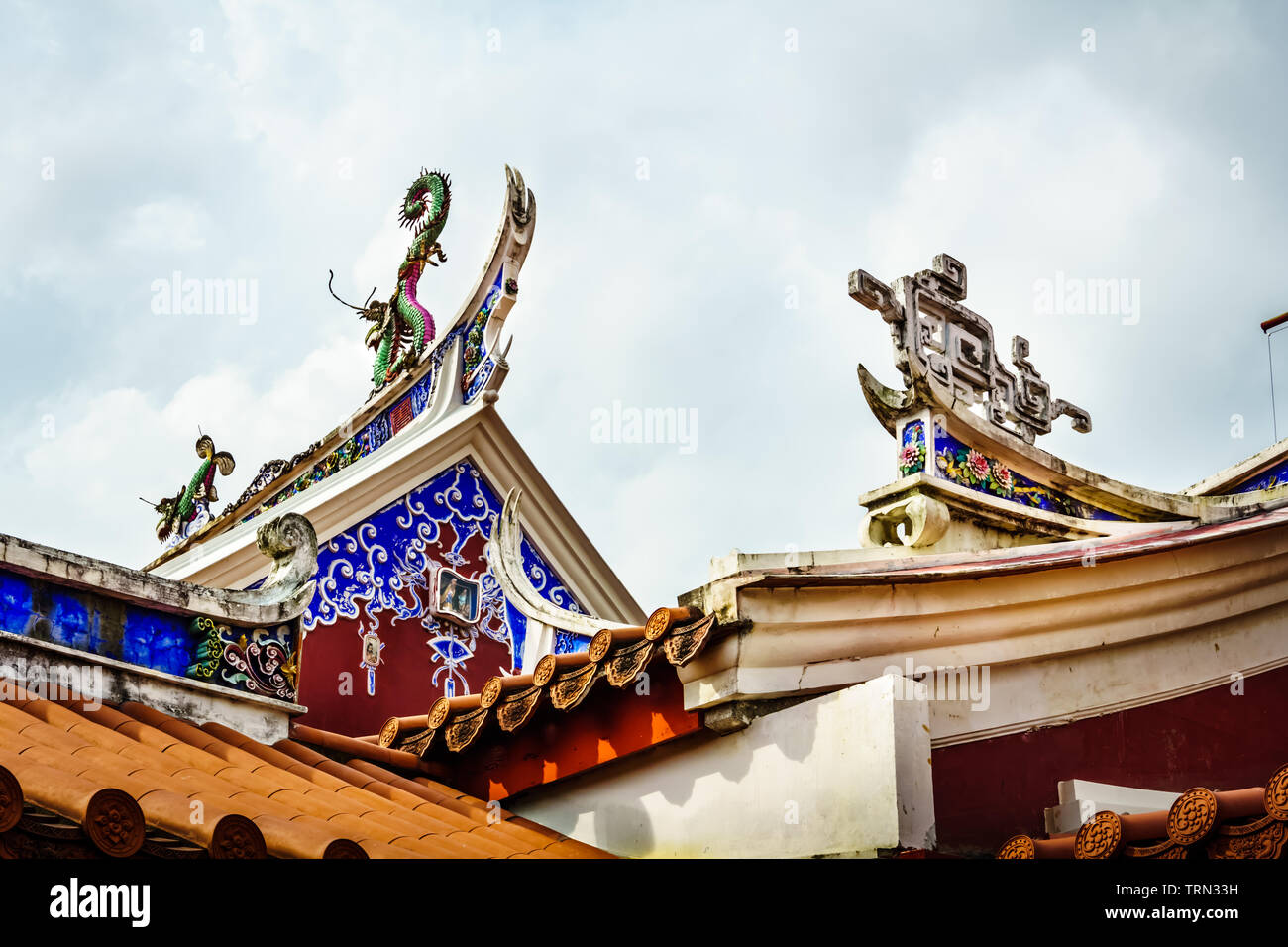 Singapore - Dec 18, 2018: Famous Lian Shan Shuang Lin Temple in Toa ...