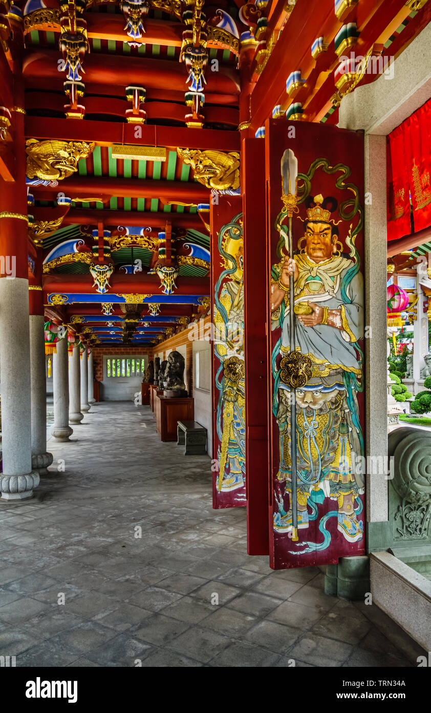 Singapore - Dec 18, 2018: Famous Lian Shan Shuang Lin Temple in Toa ...