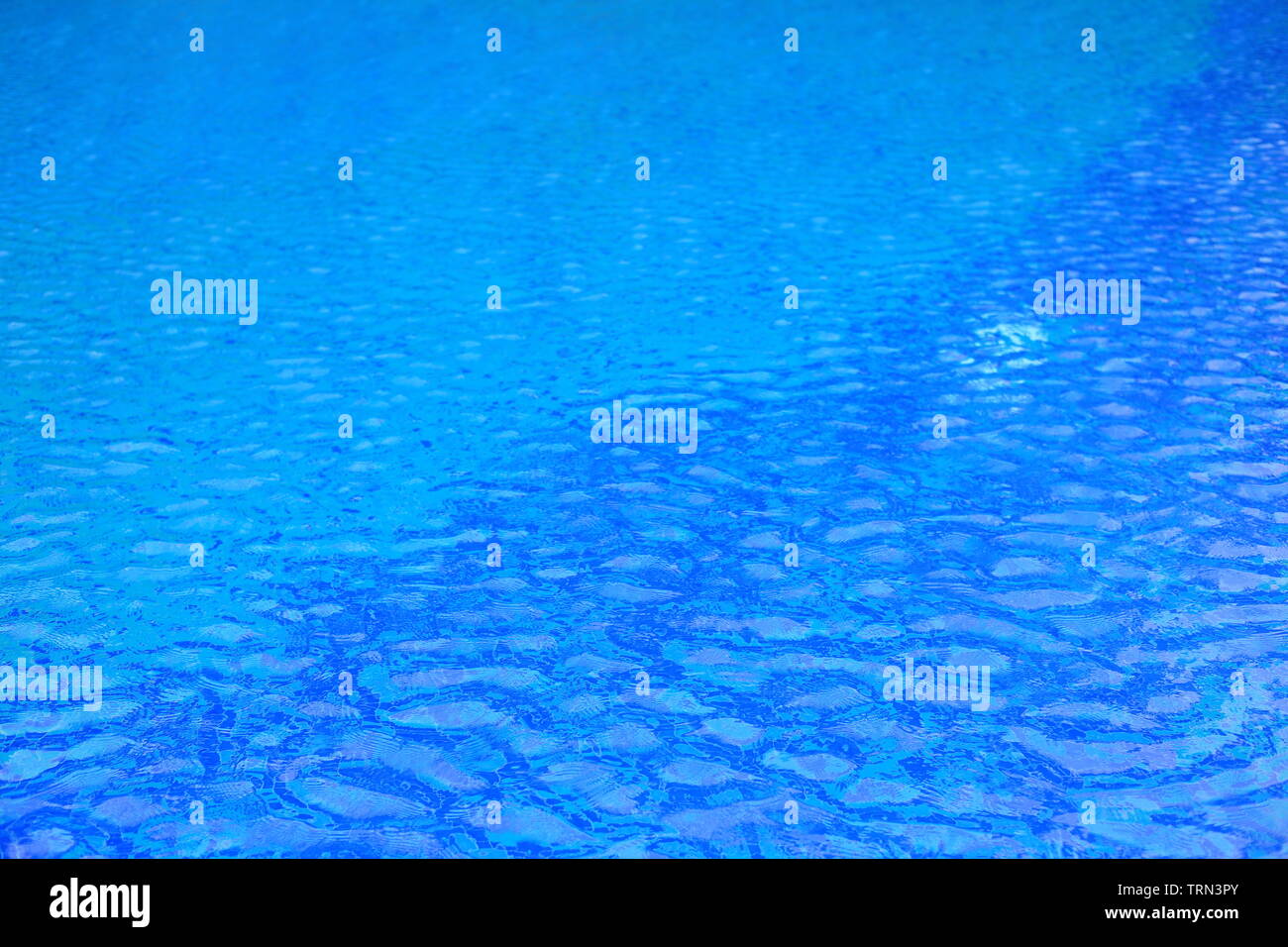 wave of swimming pool water surface. open water body blown by strong ...