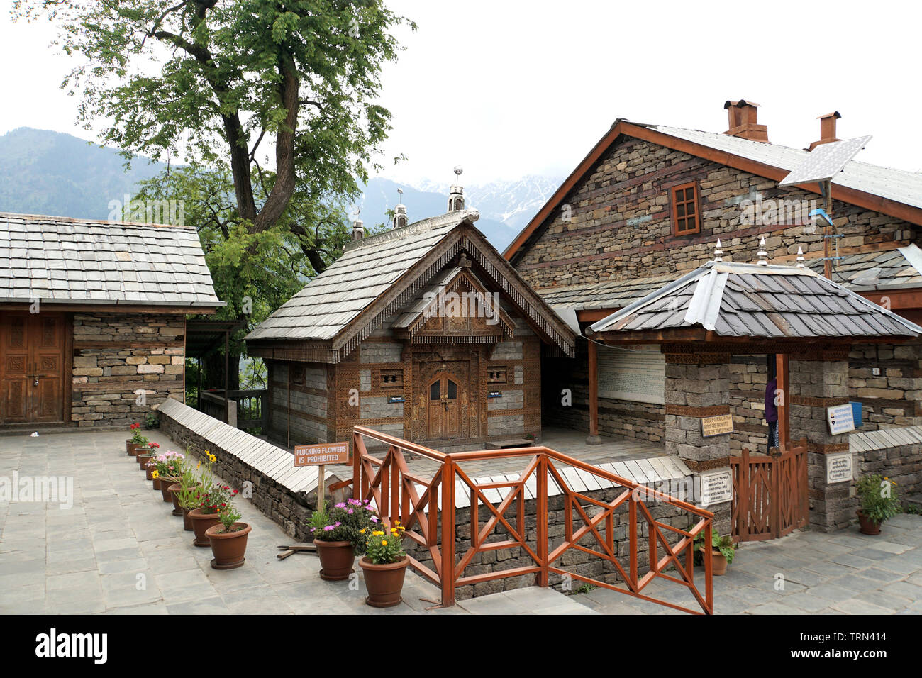 Temple inside the Naggar Castle Complex Stock Photo - Alamy