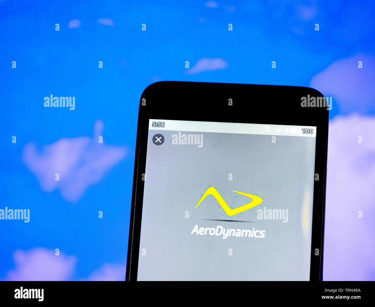 In this photo illustration the Aerodynamics Inc. logo is seen displayed ...