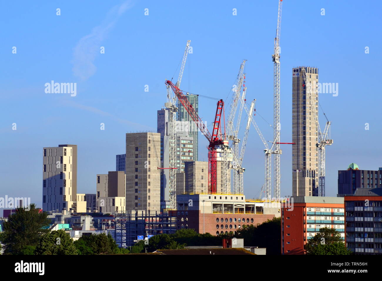 Manchester Skyline Cranes High Resolution Stock Photography and Images ...