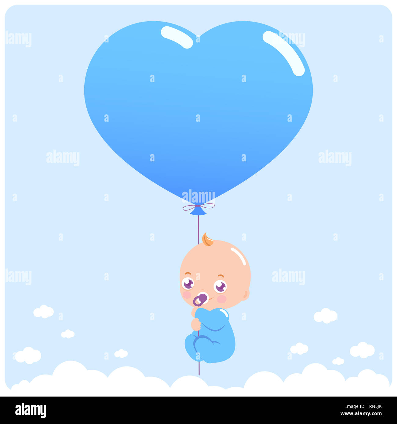Baby boy with pacifier Cut Out Stock Images & Pictures - Alamy